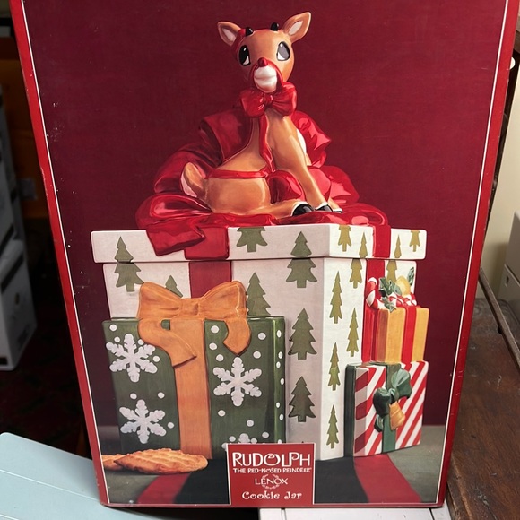 Lenox | Holiday | Lenox Rudolph The Red Nosed Reindeer Cookie Jar ...